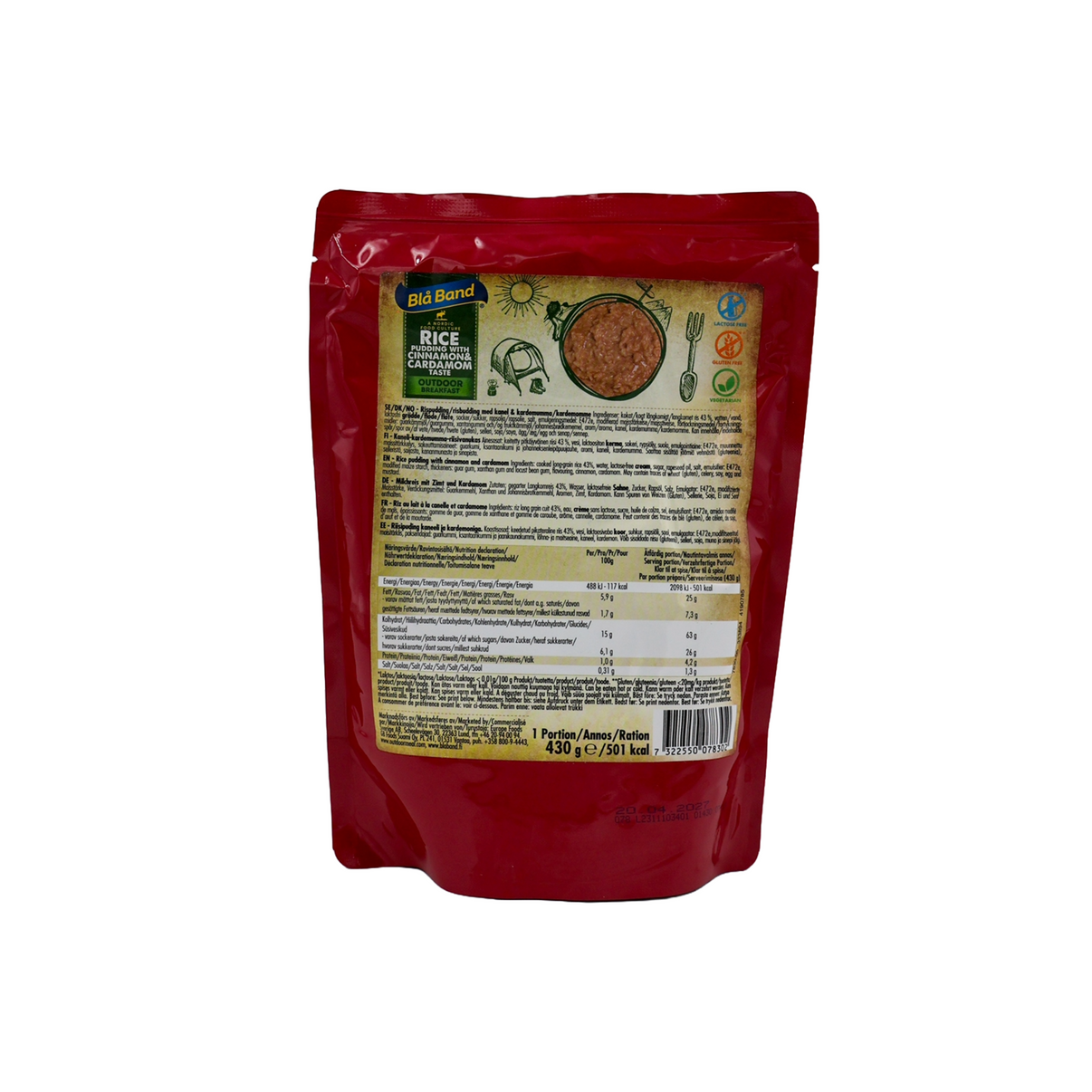 Bla Band ricepudding with cinnamon and cardemon 430g – Food Force